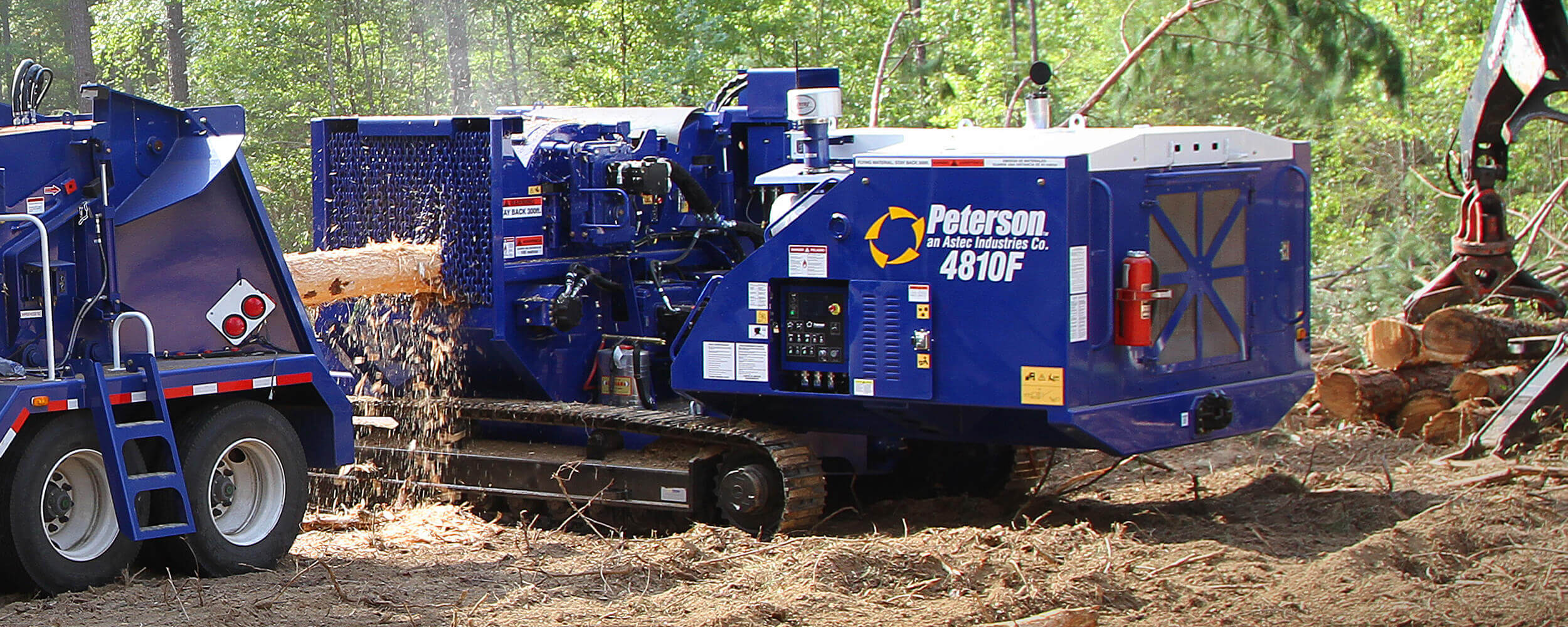 Peterson 4810F Chain Flail Debarker - Astec