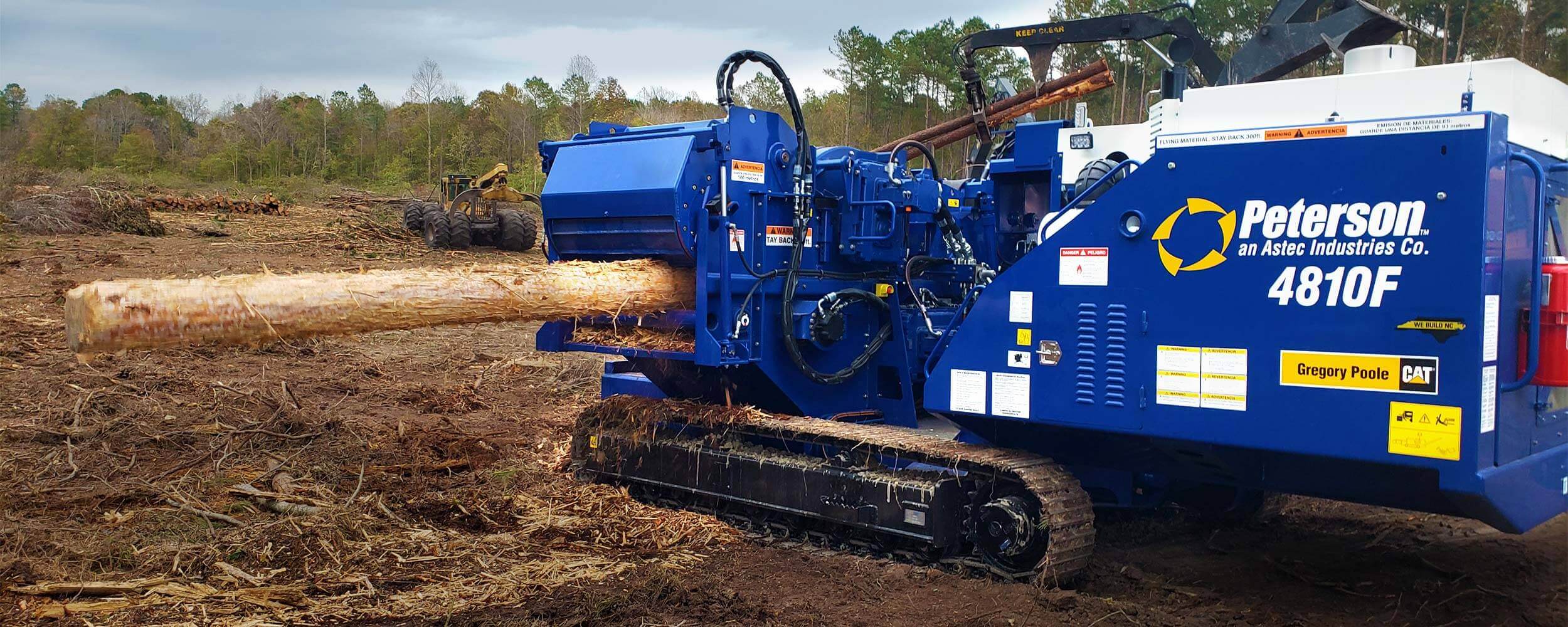 Peterson 4810F Chain Flail Debarker - Astec